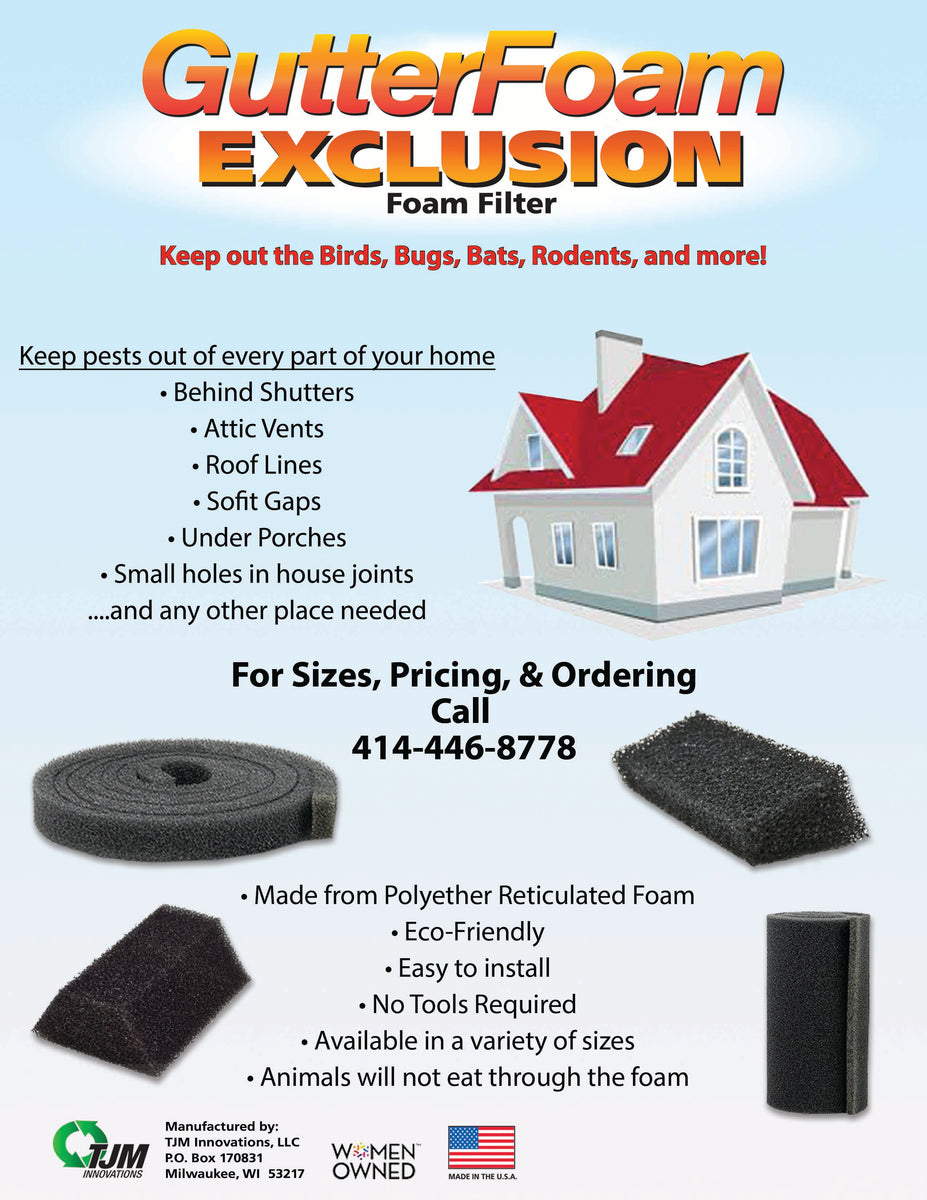 GutterFoam - Exclusion - Bat Foam - 10pc box